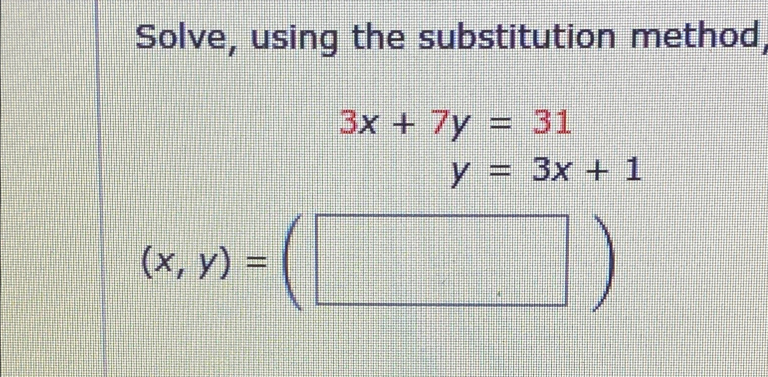 Solved Solve, using the substitution | Chegg.com