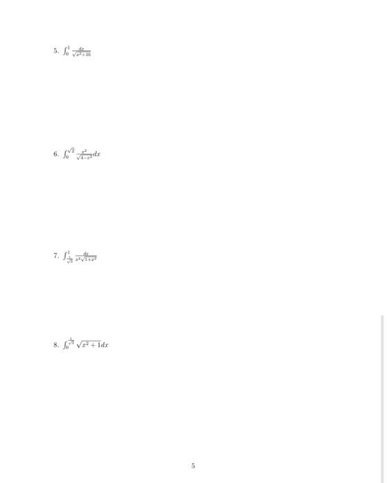 Solved Trigonometric Integrals Pythagorean Identity: | Chegg.com