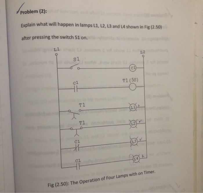 Solved Problem (2): Explain what will happen in lamps L1, | Chegg.com