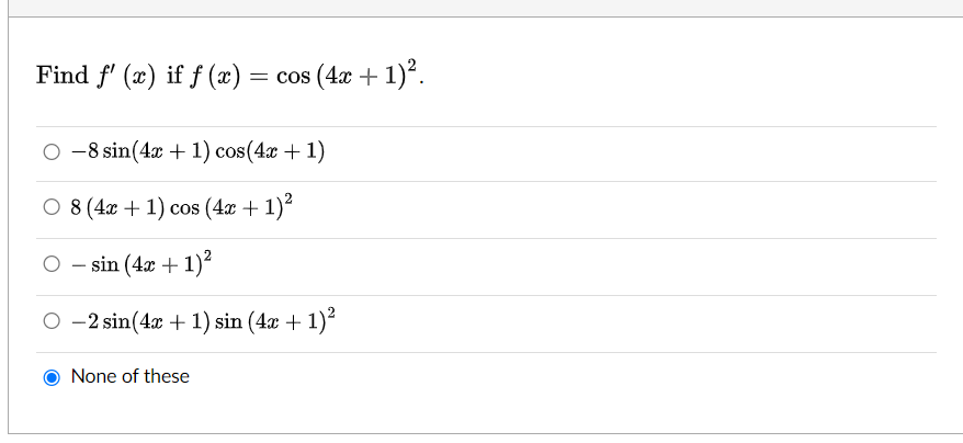 Solved Find f'(x) ﻿if | Chegg.com