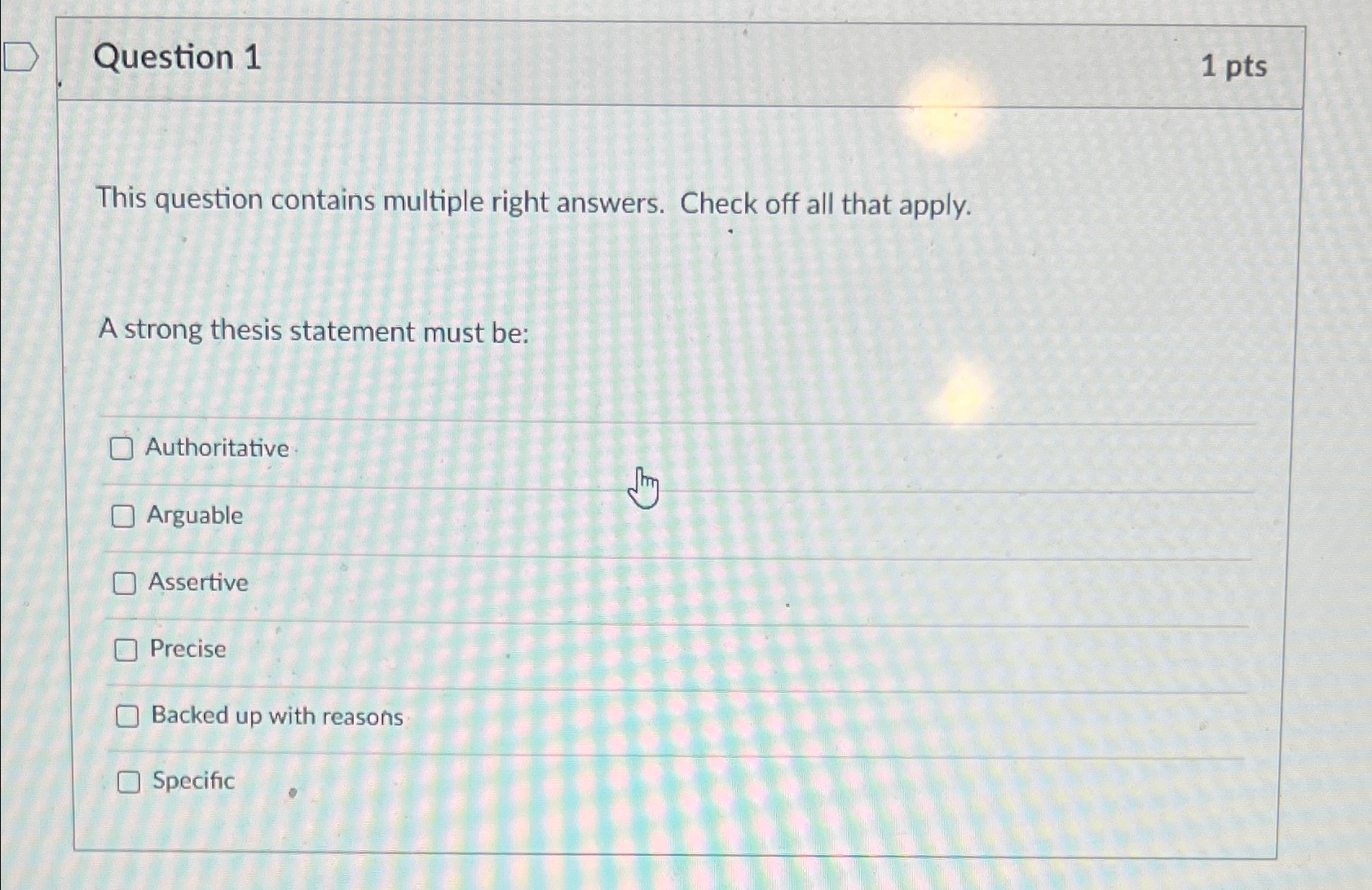 Solved Question 11ptsThis question contains multiple right | Chegg.com