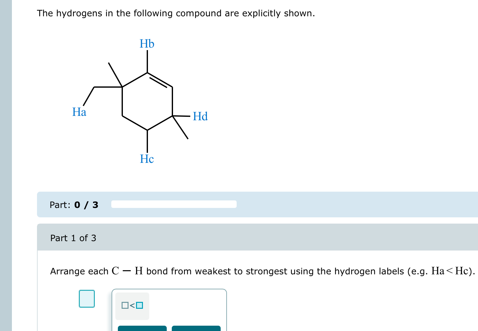 Solved The hydrogens in the following compound are | Chegg.com
