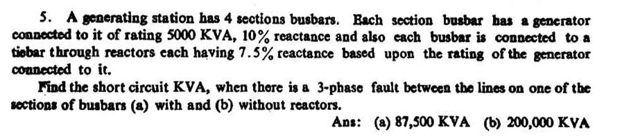 Solved 5. A generating station has 4 sections busbars. Bach | Chegg.com