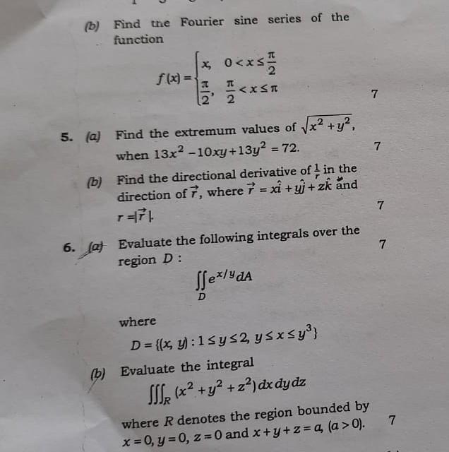 Solved (b) Find the Fourier sine series of the function | Chegg.com