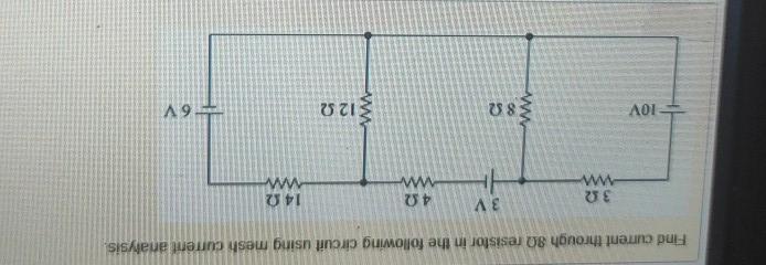 Solved Find current through 80 resistor in the following | Chegg.com