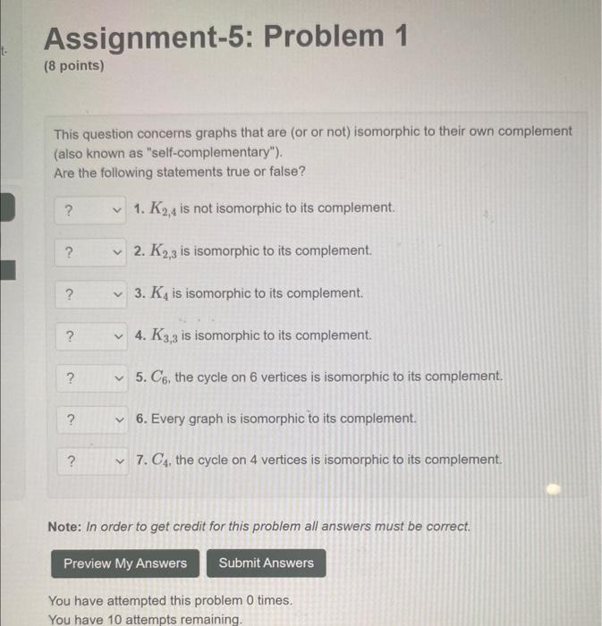 Solved Assignment-5: Problem 1 ( 8 points) This question | Chegg.com