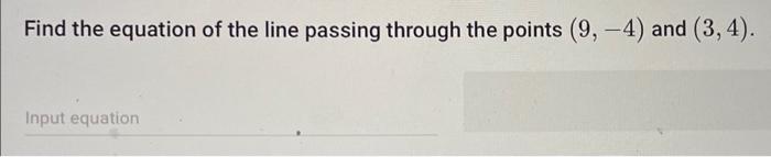 Solved Find The Equation Of The Line Passing Through The