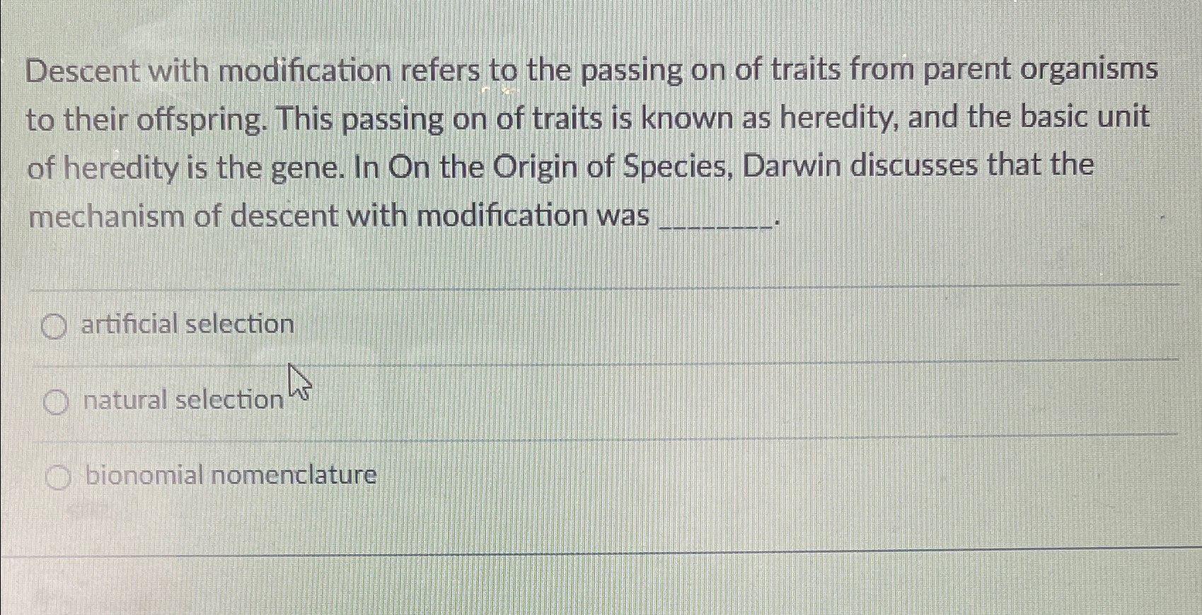 Solved Descent with modification refers to the passing on of | Chegg.com