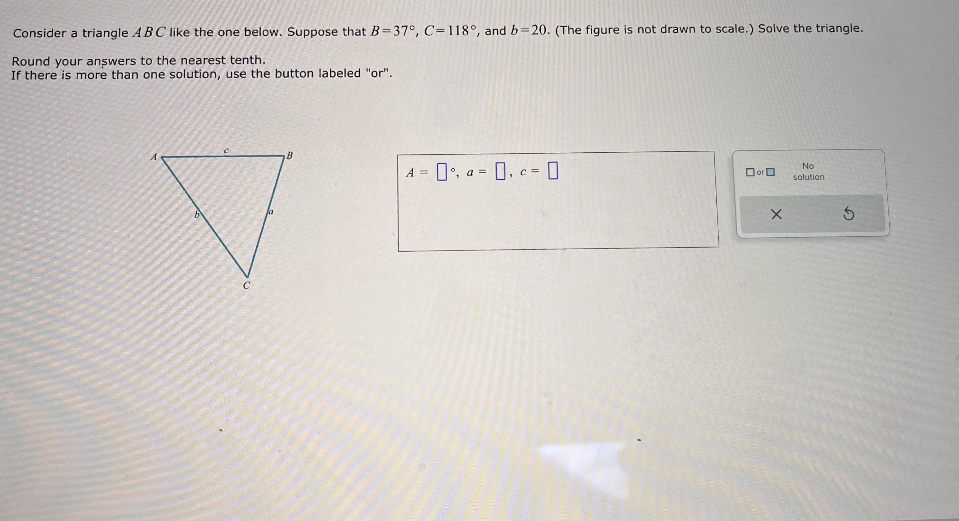 Solved Consider a triangle ABC like the one below. Suppose | Chegg.com