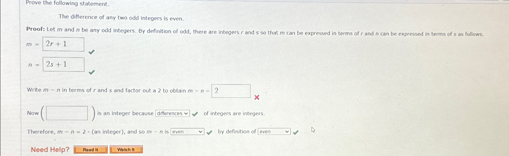 Solved Prove the following statement.The difference of any | Chegg.com