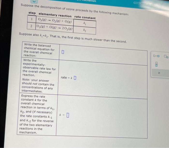 Solved Suppose the decomposition of following mechanism: | Chegg.com