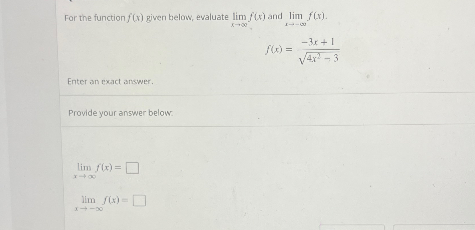Solved For The Function F X ﻿given Below Evaluate