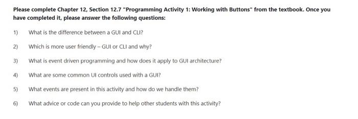 Solved Please complete Chapter 12, Section 12.7 "Programming | Chegg.com
