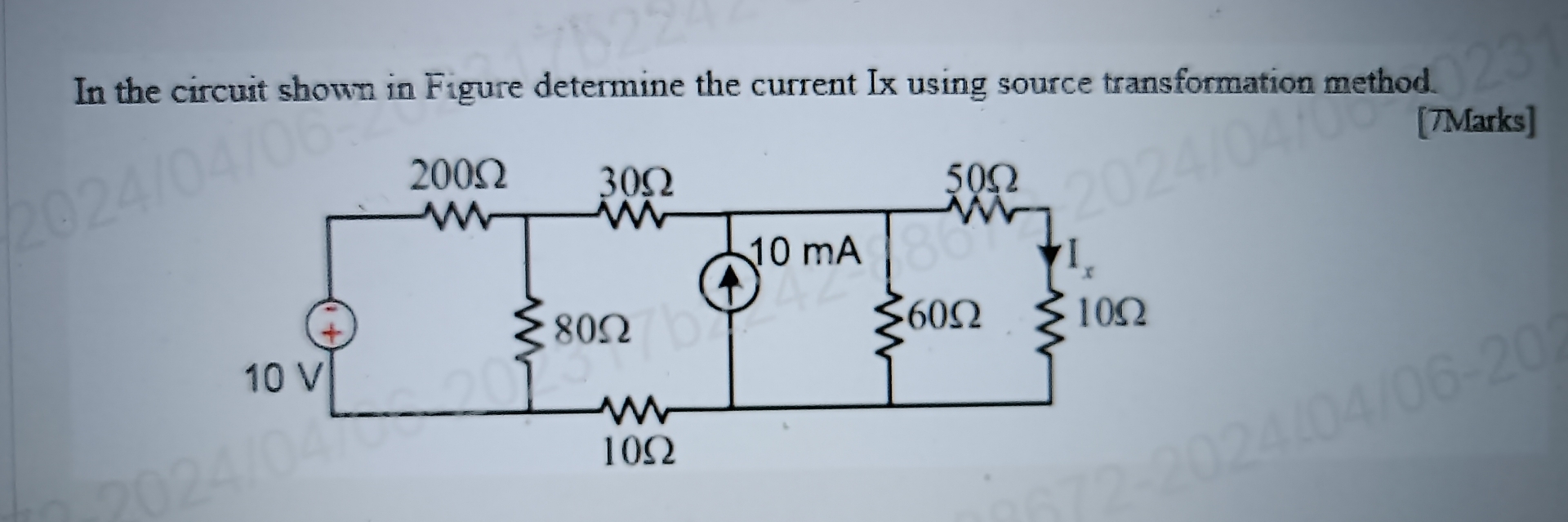 Solved In the circuit shown in Figure determine the current | Chegg.com