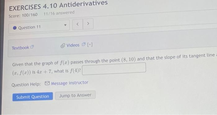Solved Given that the graph of f(x) passes through the point | Chegg.com