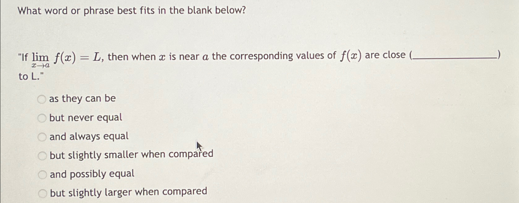 Solved What word or phrase best fits in the blank below?"If | Chegg.com