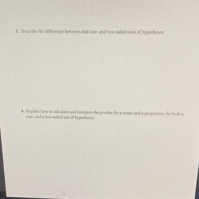 Solved 3. Describe the difference between and one. and | Chegg.com