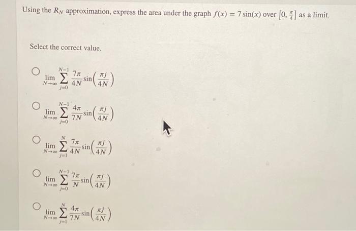 Solved Using the Ry approximation, express the area under | Chegg.com