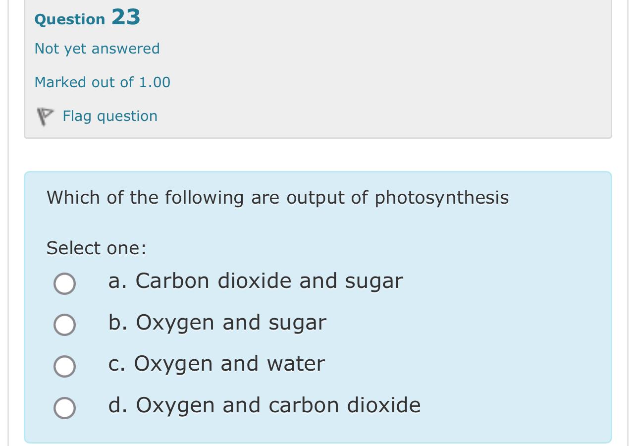 Solved Question 23Not yet answeredMarked out of 1.00Flag | Chegg.com Solved Question 23Not yet answeredMarked out of 1.00Flag | Chegg.com