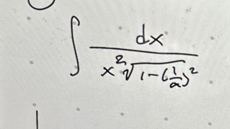Solved Find the following integral using trig substitution | Chegg.com