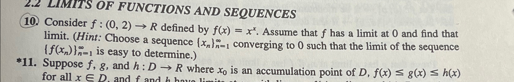 Solved 10. ﻿Consider f:(0,2)→R ﻿defined by f(x)=xx. ﻿Assume | Chegg.com