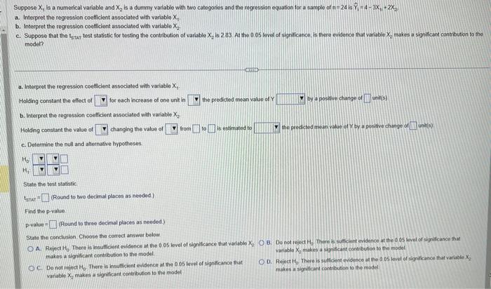 Solved Suppose X1 is a numerical variable and X2 is a dunצmy | Chegg.com