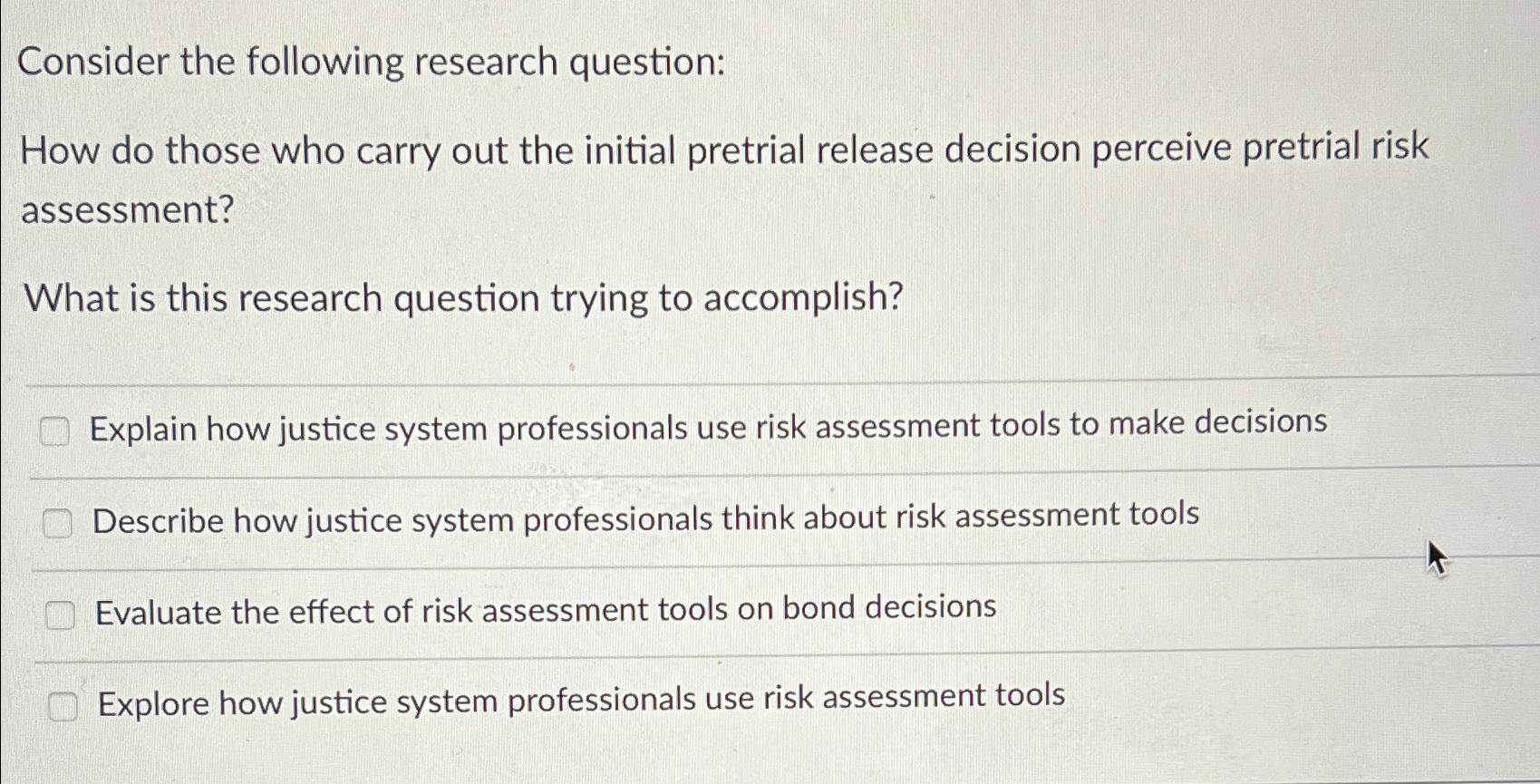 Solved Consider the following research question:How do those | Chegg.com