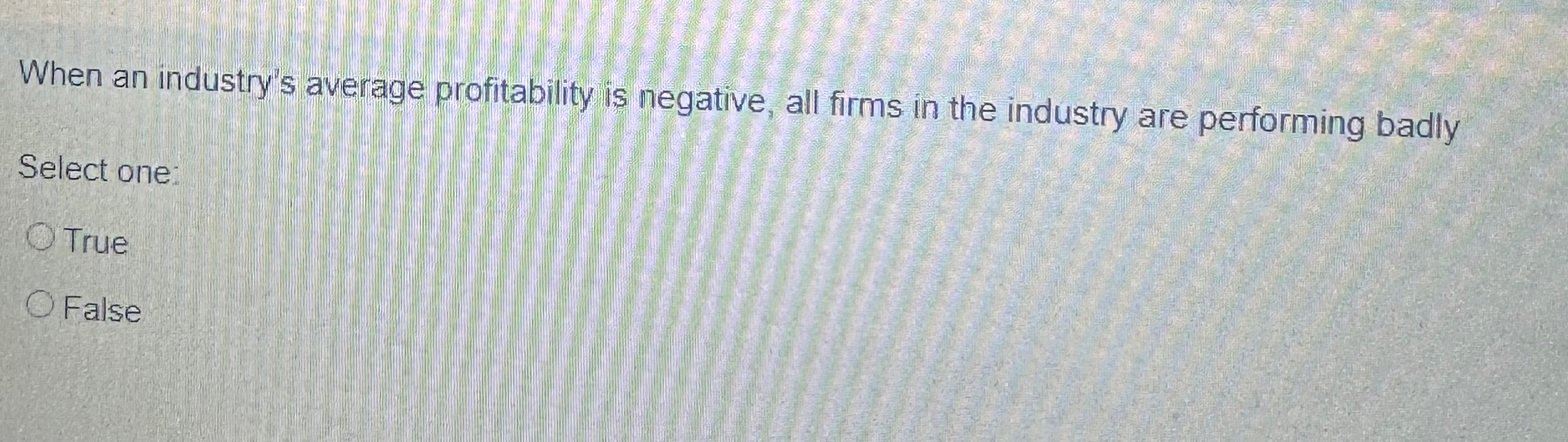 Solved When an industry's average profitability is negative, | Chegg.com