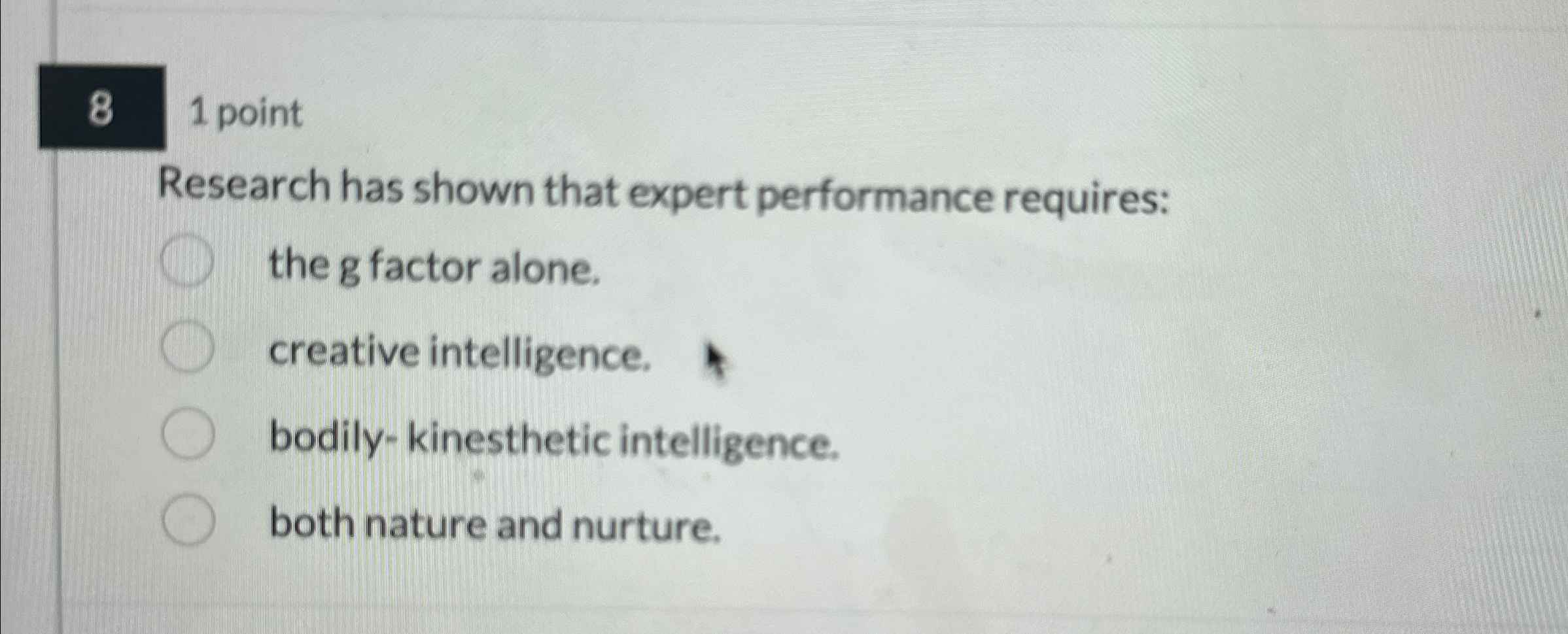 Solved 81 ﻿pointResearch has shown that expert performance | Chegg.com