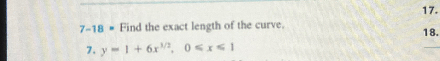 Solved 7-18 - ﻿Find the exact length of the | Chegg.com