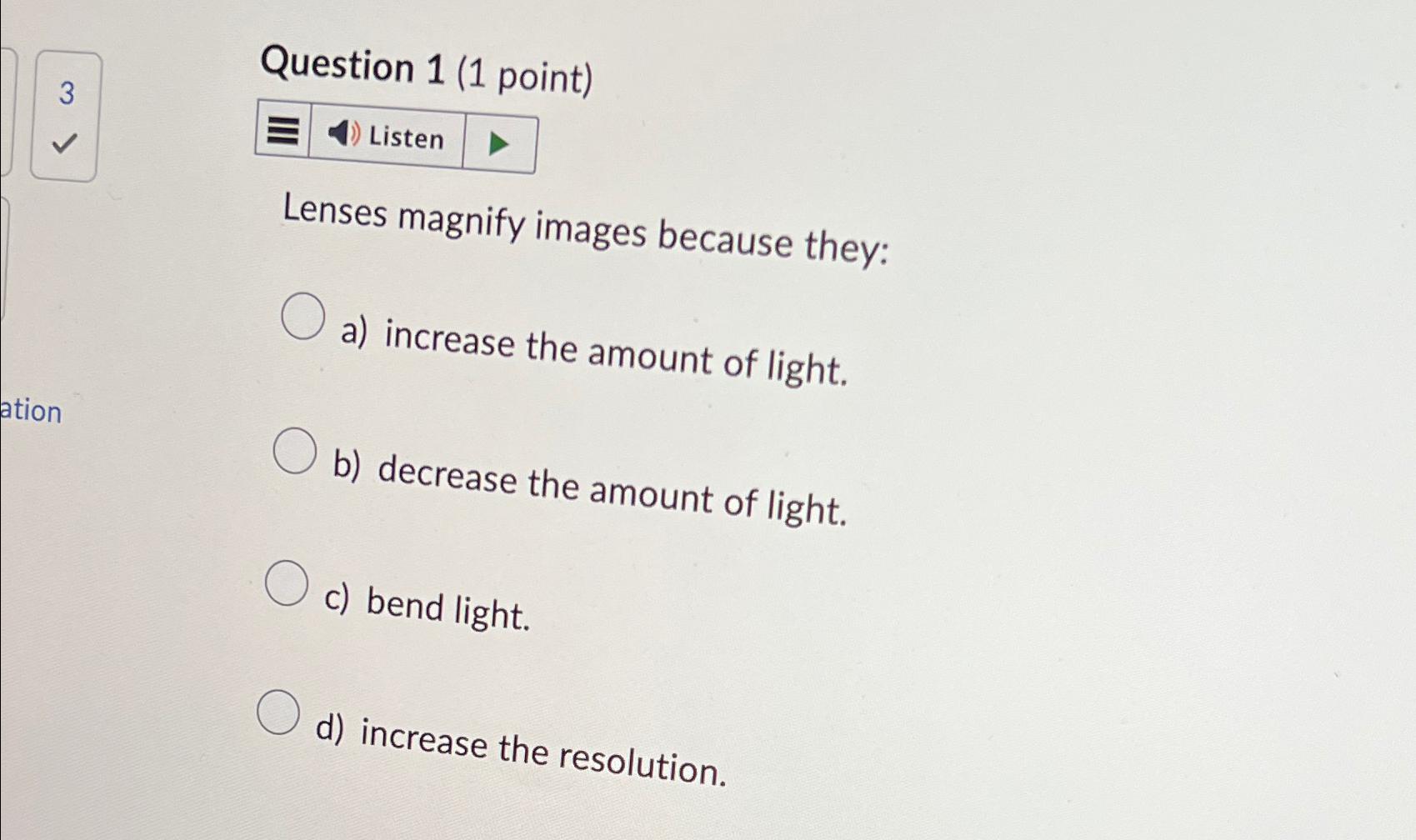 Solved \table[[3,Question 1 (1 ﻿point)],[ ,-=,↘ | Chegg.com
