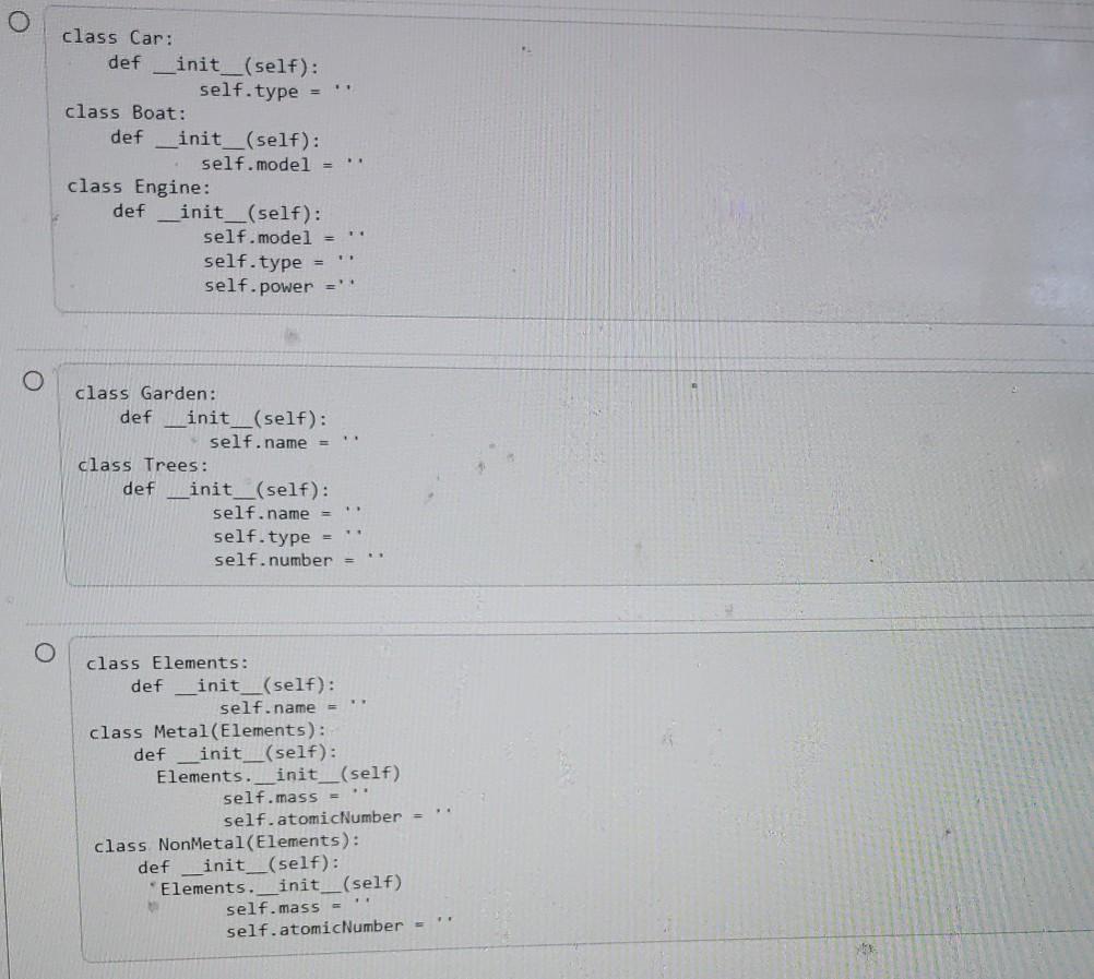 Solved Which is an example of inheritance? O class Library: | Chegg.com