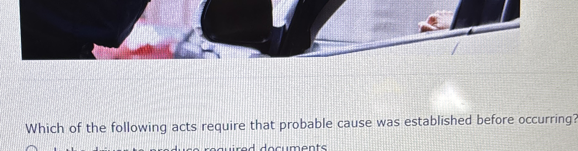 Which of the following acts require that probable | Chegg.com