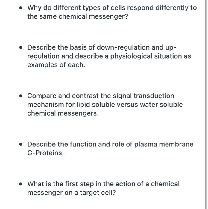 Solved • Why do different types of cells respond differently | Chegg.com