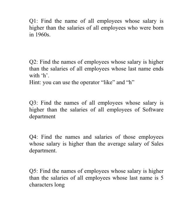 Solved EMPLOYEE DEPARTMENT \begin{tabular}{|l|c|c|c|} \hline | Chegg.com