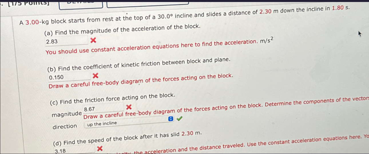 Solved A 3.00-kg ﻿block starts from rest at the top of a | Chegg.com
