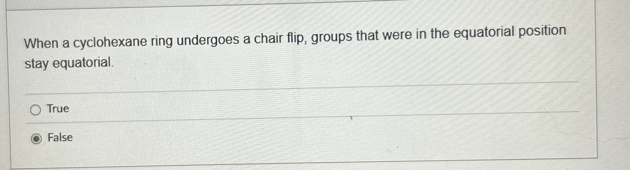 Solved When a cyclohexane ring undergoes a chair flip, | Chegg.com
