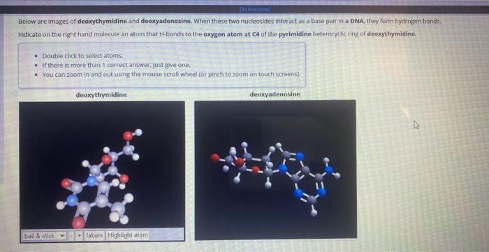 Solved Below are images of deoxythymidine and | Chegg.com