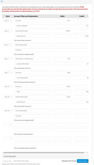 Solved In part a) of Q6, please directly calculate the COGS | Chegg.com