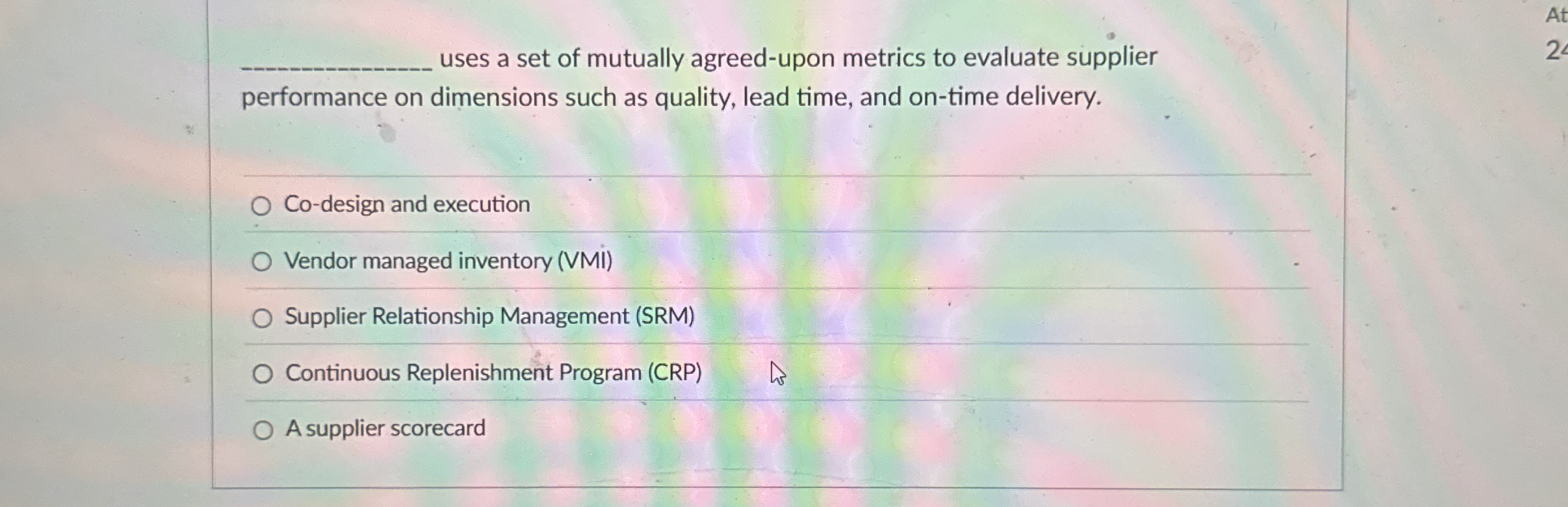 Solved q, ﻿uses a set of mutually agreed-upon metrics to | Chegg.com