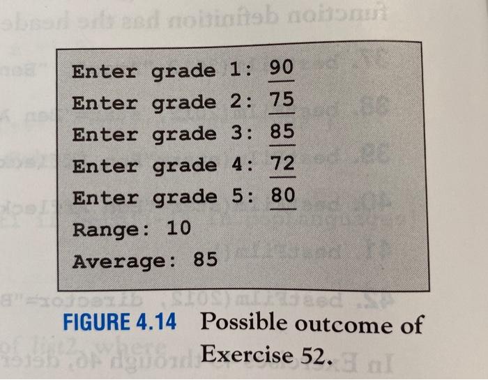 Solved 52. Grades Write a program that requests five grades | Chegg.com