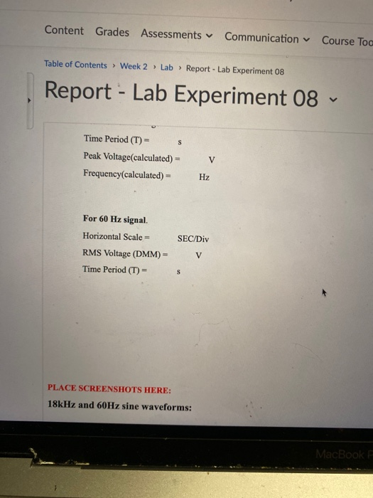 V Procedure - Lab Experiment #08 ROBO 112 - Electric | Chegg.com