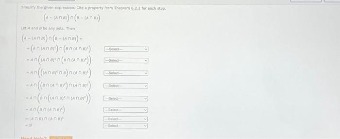 Solved Simplify the given expression. Cite a property from | Chegg.com