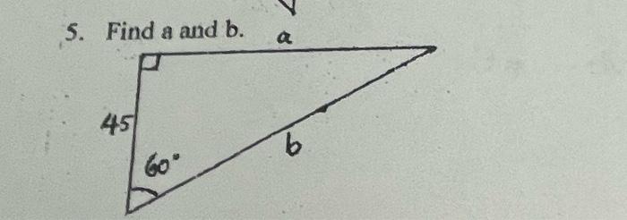 Solved 5. Find a and b. | Chegg.com
