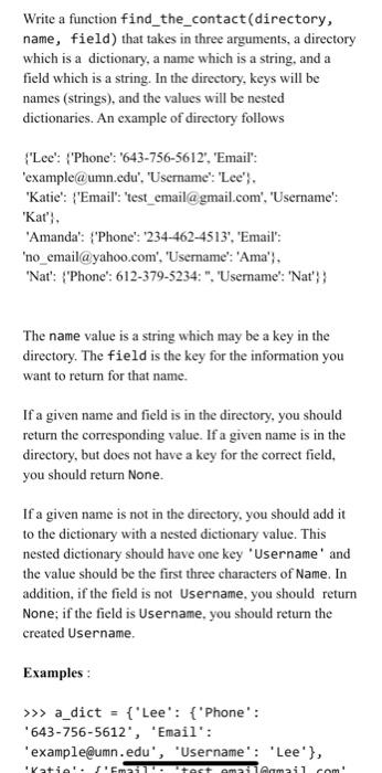 Solved Problem A. (10 points) Find the Min Write a function | Chegg.com