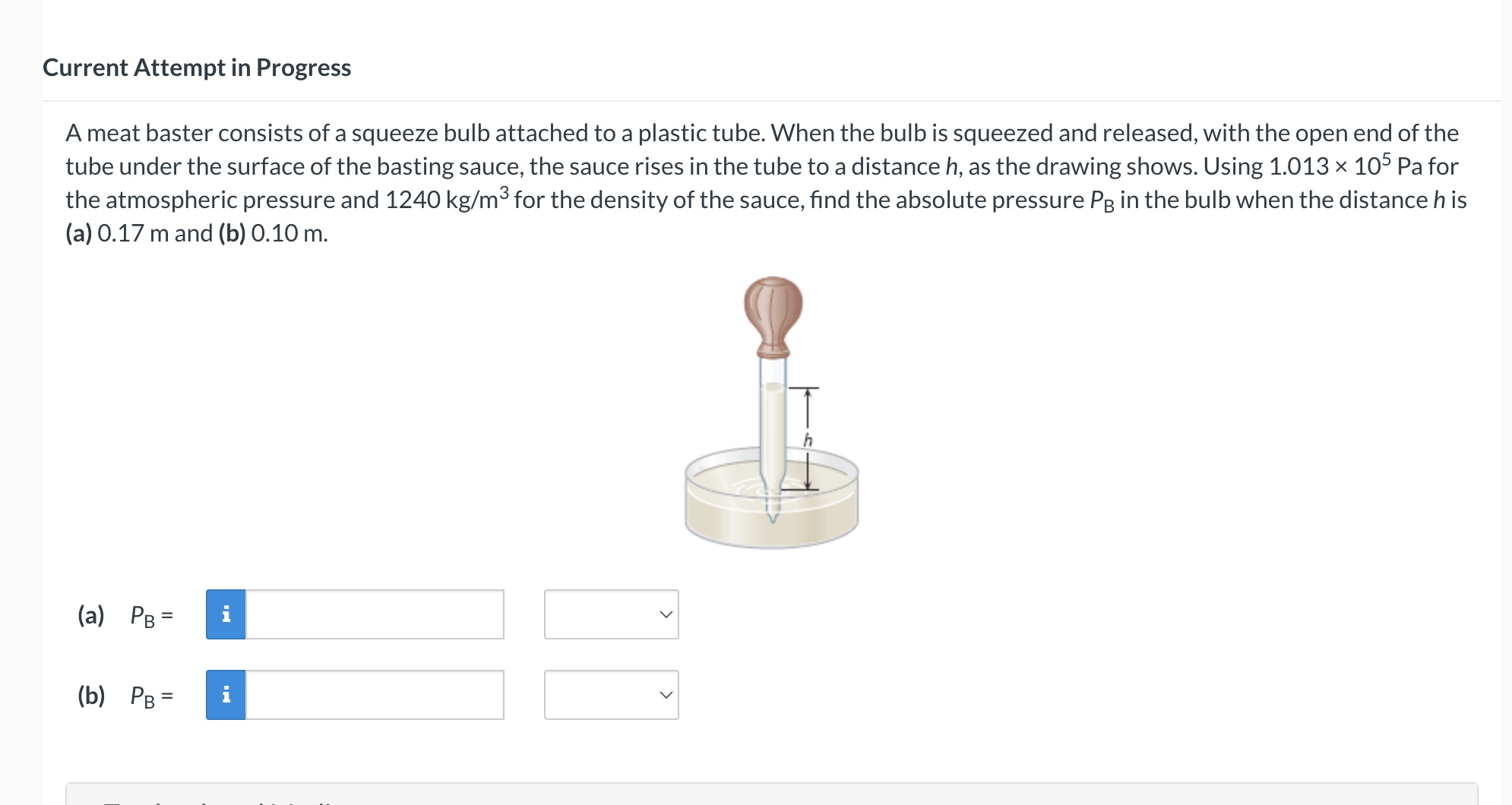 Solved Current Attempt in ProgressA meat baster consists of | Chegg.com