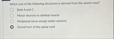 Solved Which one of the following structures is derived from | Chegg.com