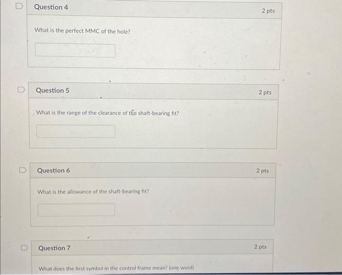 Solved What is the perfect MMC of the hole? Question 5 What | Chegg.com