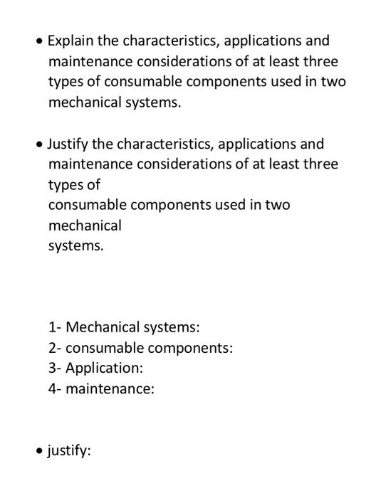 Solved • Explain the characteristics, applications and | Chegg.com