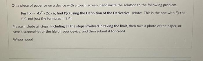 Solved On a piece of paper or on a device with a touch | Chegg.com